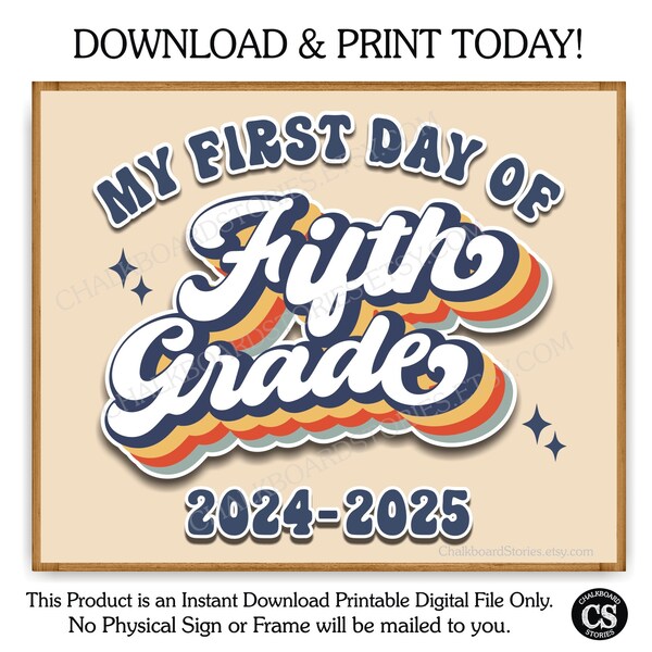 5th Grade Sign - Etsy