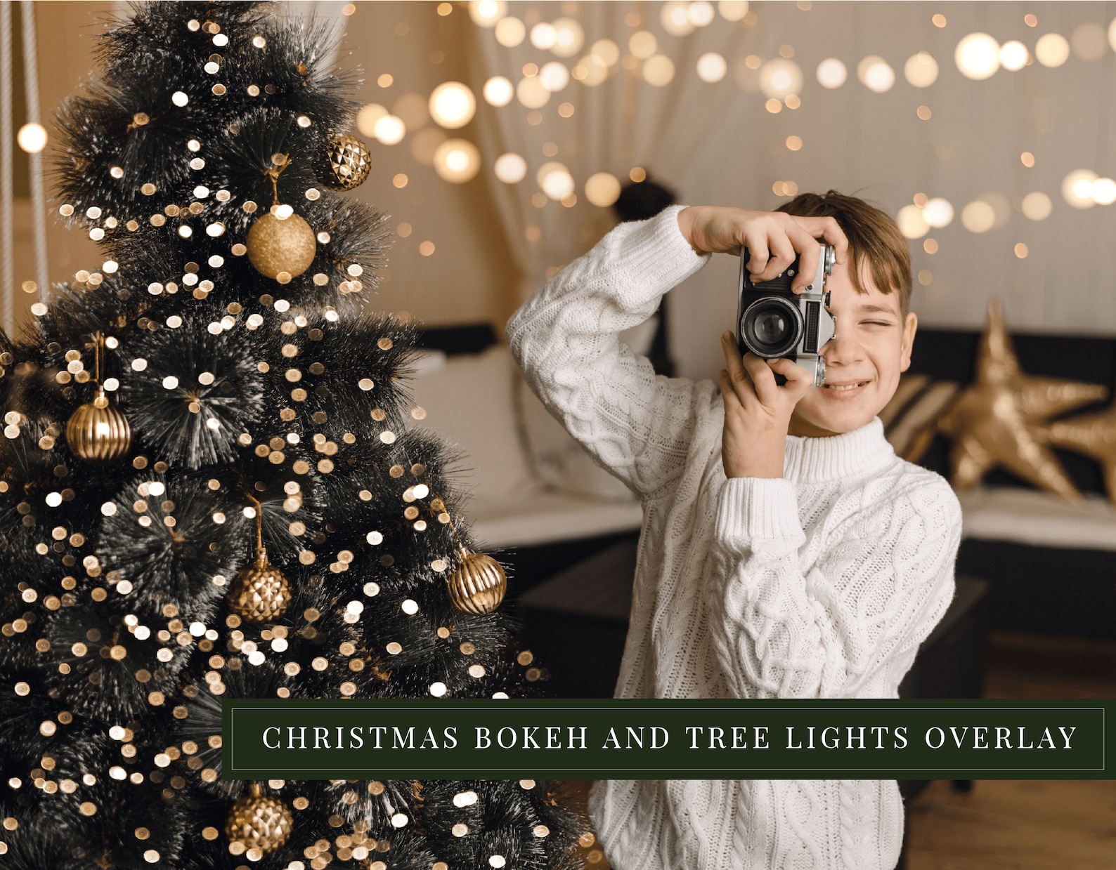 Christmas Tree Bokeh Overlay Overlays Christmas Light - Etsy