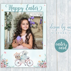 Easter Card Template for Photographers, Hello Spring Card Template for ...