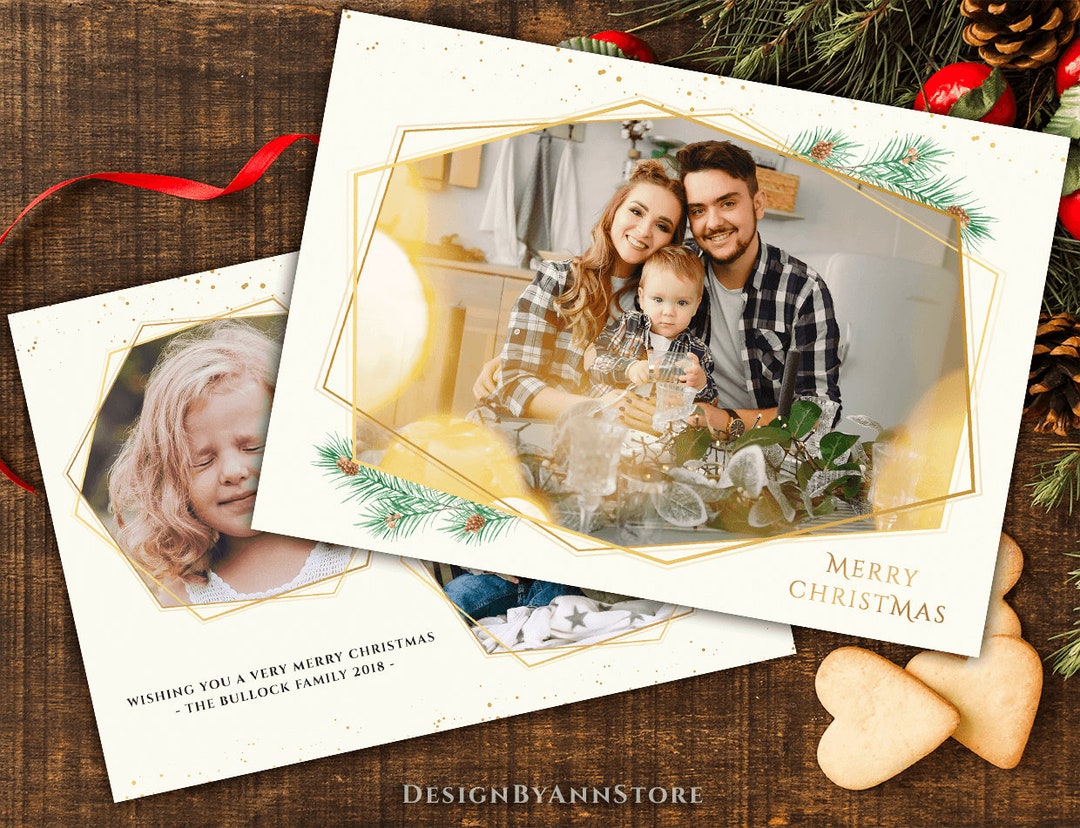 PHOTOSHOP Holiday Card Template Christmas Card Template - Etsy
