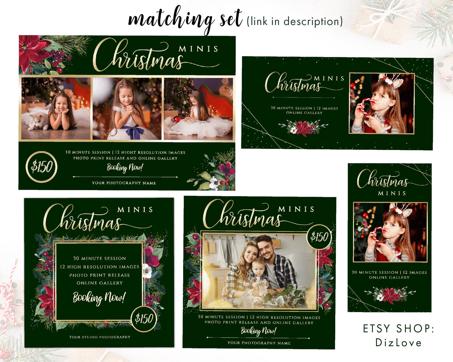 Holiday Mini Session Timeline Template Facebook Timeline | Etsy