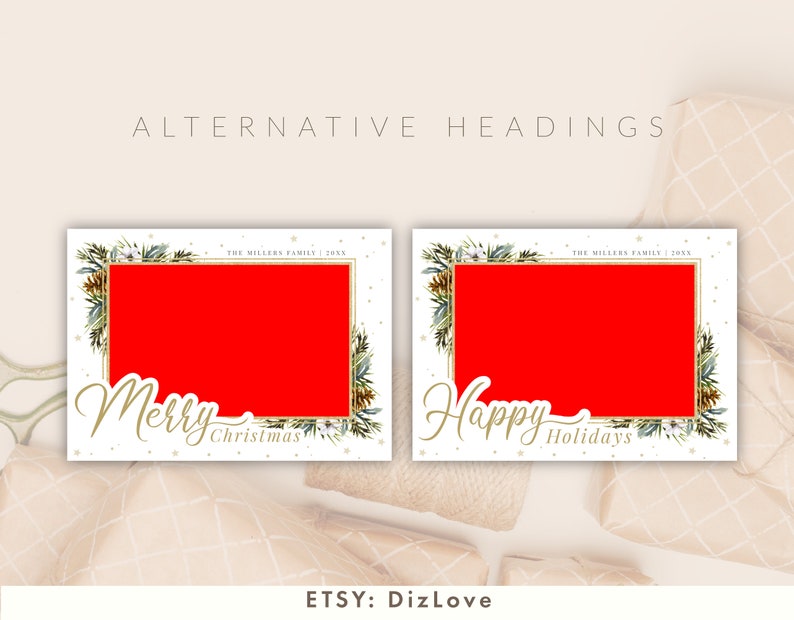 Christmas Card Template Bundle Holiday Card Bundle Christmas - Etsy