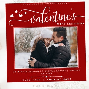 PHOTOSHOP Valentine's Mini Session Template, Valentine Minis Template ...