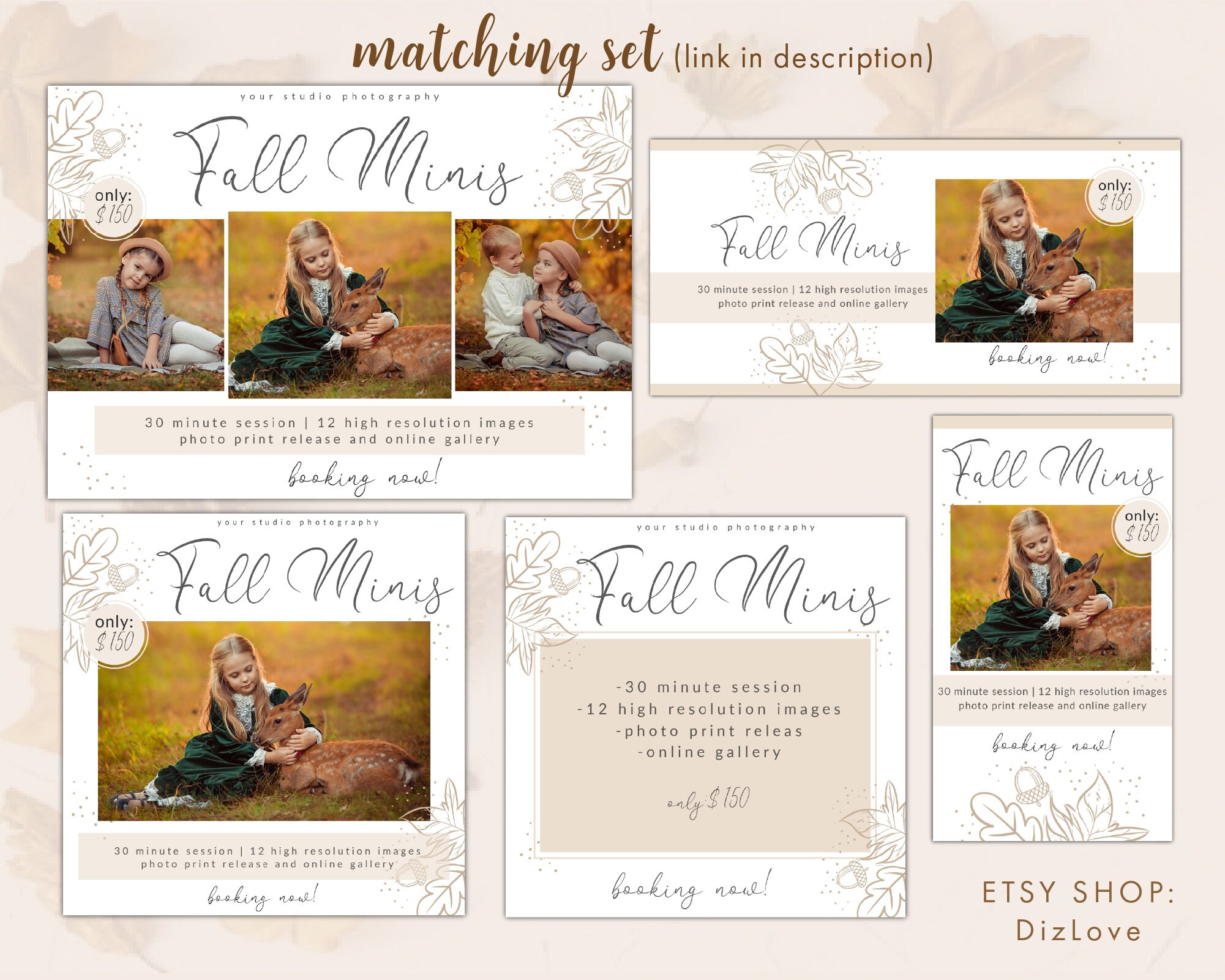 Fall Minis Session Templateautumn Minis Template Fall | Etsy