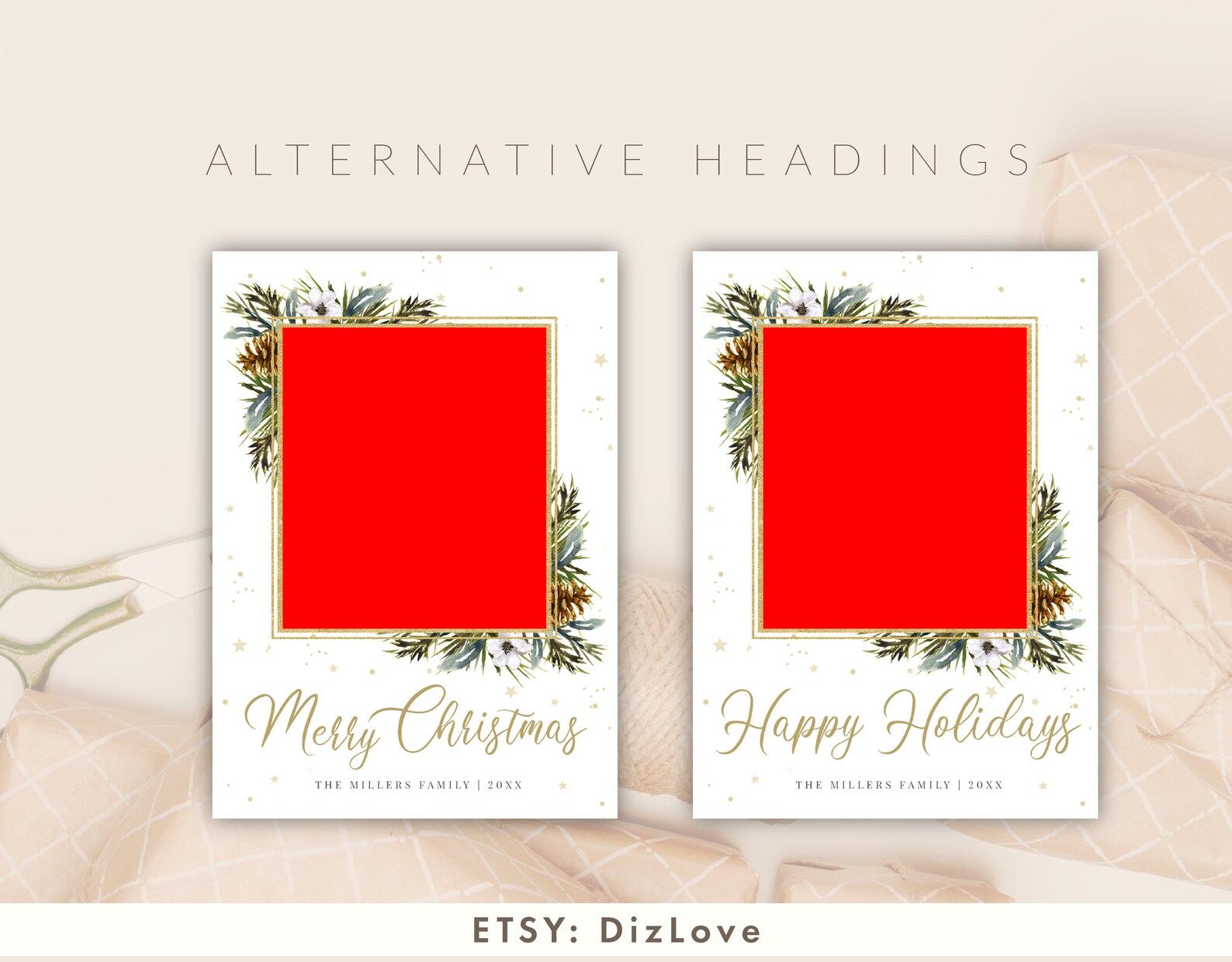 Christmas Card Template Bundle Holiday Card Bundle Christmas - Etsy