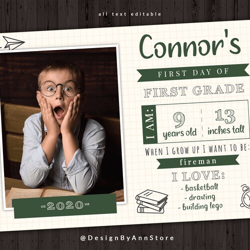 Back to School Mini Session First Day of School Template - Etsy