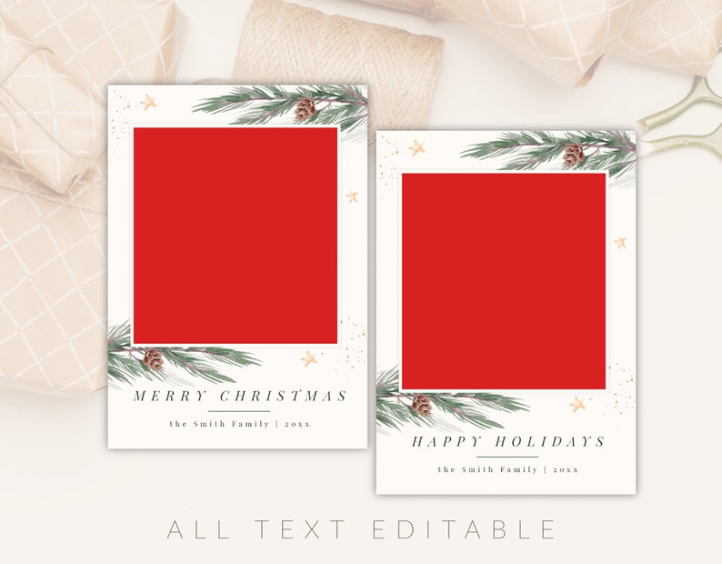 Christmas Card Template Bundle Holiday Card Bundle Christmas - Etsy