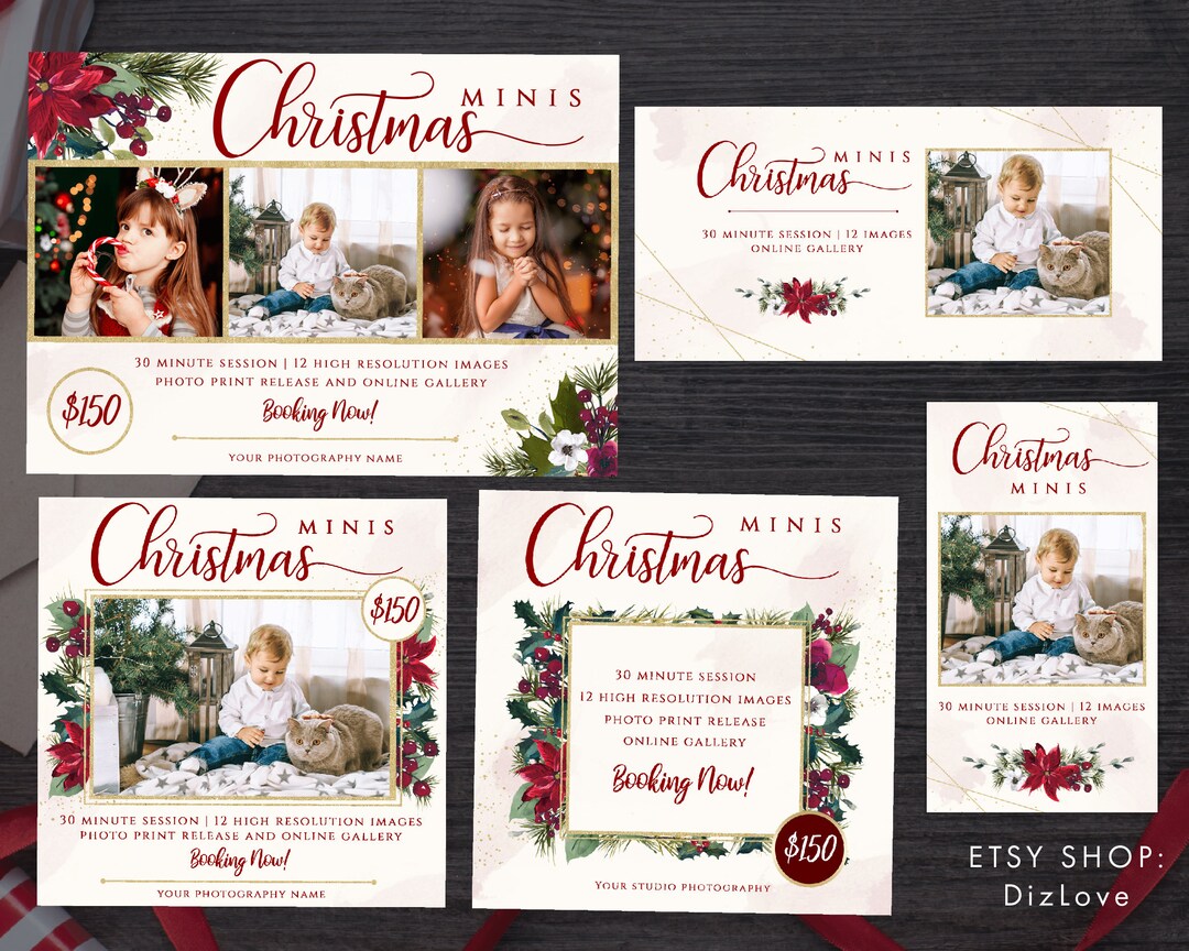 Christmas Minis Marketing Bundle Christmas Mini - Etsy