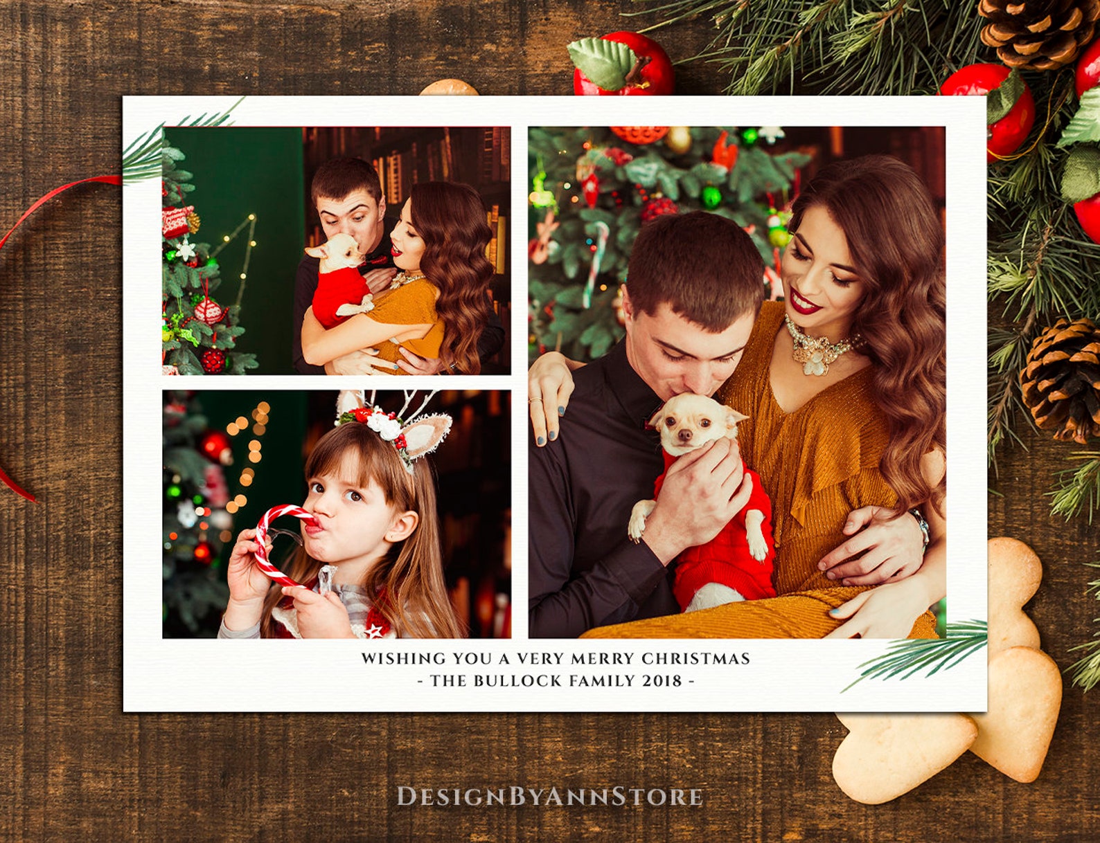 PHOTOSHOP Holiday Card Template Photo Christmas Card - Etsy Singapore