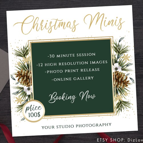 Christmas Mini Session Template Christmas Minis Flyer - Etsy
