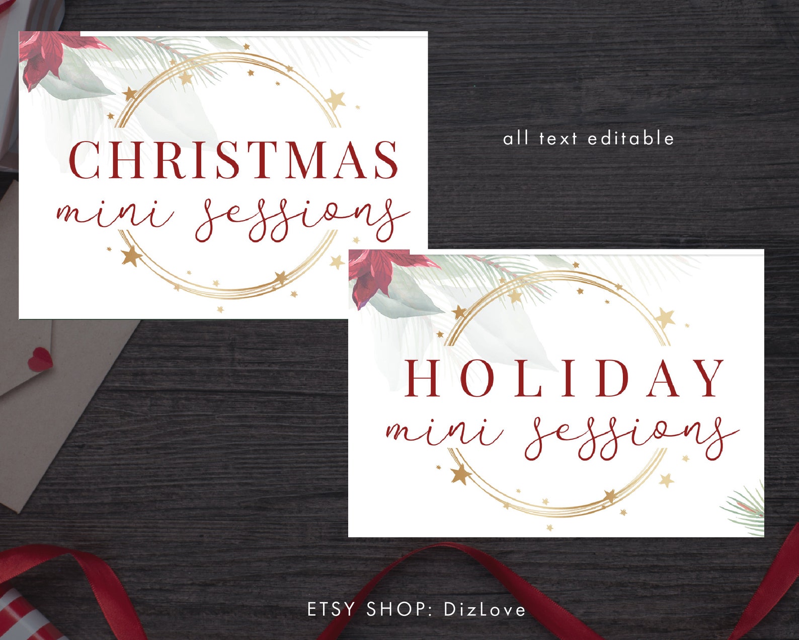 Holiday Mini Session Timeline template Facebook Timeline | Etsy