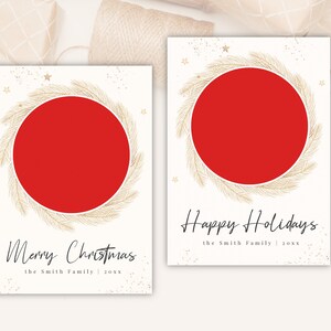 CANVA / Photoshop Gold Christmas Card Template 5x7,diy Holiday Card ...
