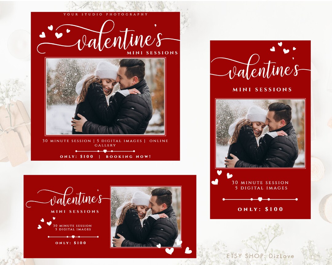 PHOTOSHOP Valentine's Mini Session Template Valentine - Etsy