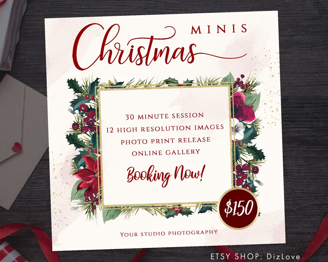 Christmas Minis Marketing Bundle Christmas Mini | Etsy