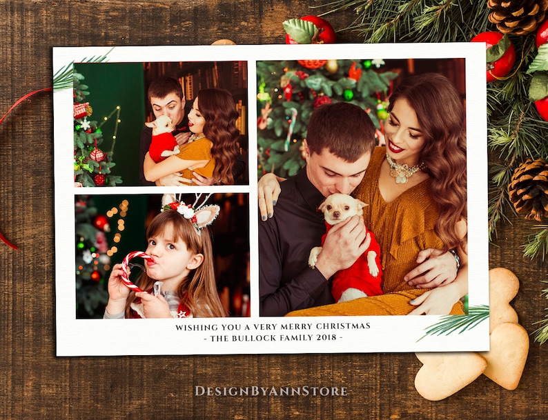 PHOTOSHOP Holiday Card Template Christmas Card Template - Etsy