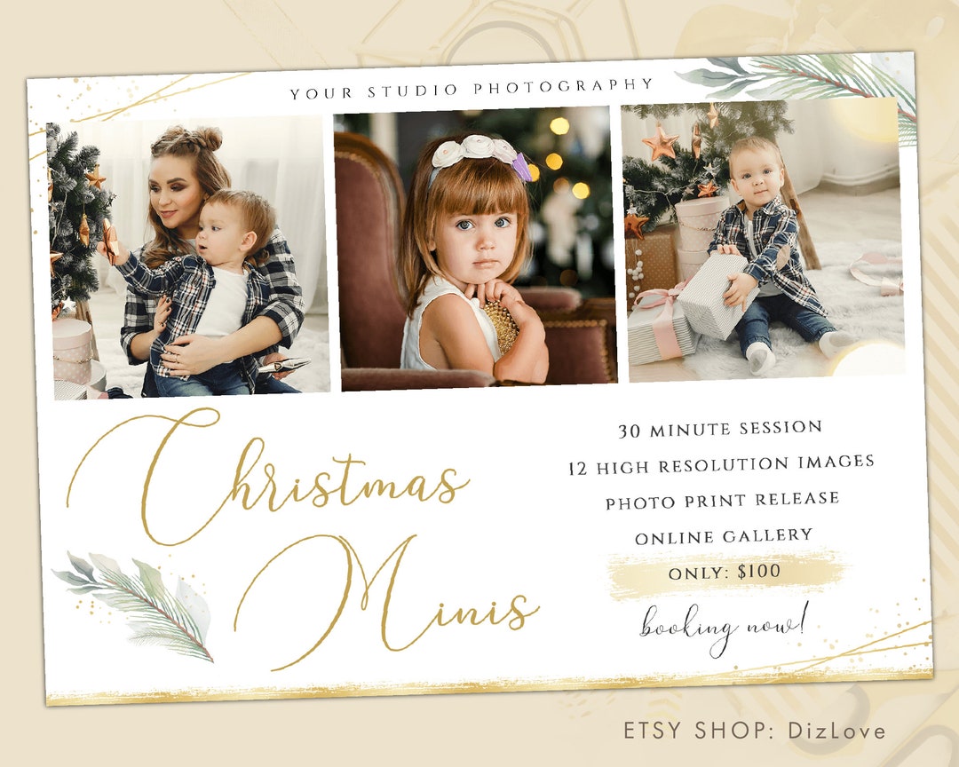 Christmas Mini Session Template, Holiday Minis, Farm Tree Minis ...