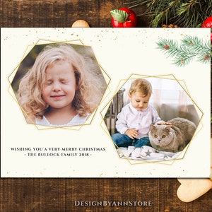 PHOTOSHOP Holiday Card Template Christmas Card Template | Etsy