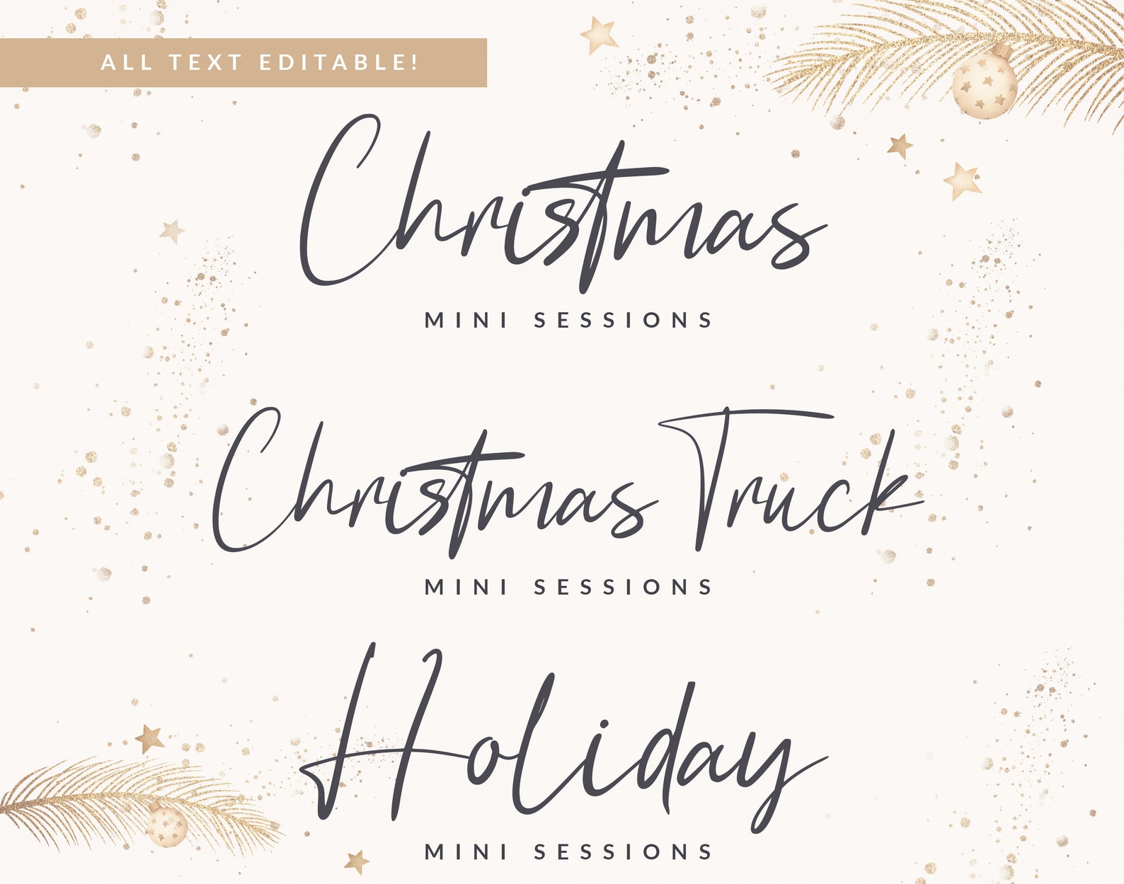 Christmas Mini Session Template Tree Farm Minis - Etsy