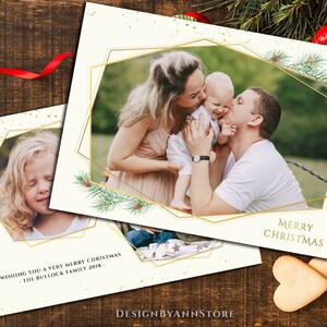 PHOTOSHOP Holiday Card Template Christmas Card Template | Etsy