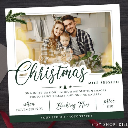 Christmas Mini Session Canva Template for Photographers - Etsy