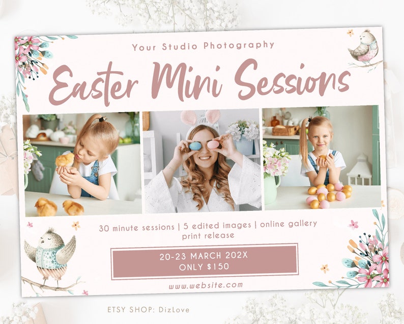 Mini Session Template Spring Template Photography Marketing - Etsy
