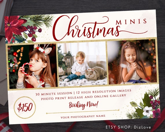 Christmas Mini Session Template Christmas Marketing | Etsy