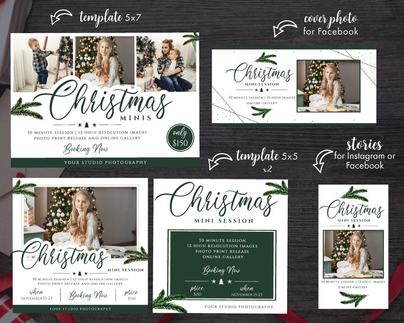 Christmas Mini Session Marketing Bundle Christmas Marketing | Etsy