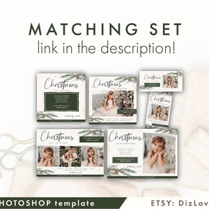 Christmas Card Template Bundle, Holiday Card Bundle, Christmas Card ...