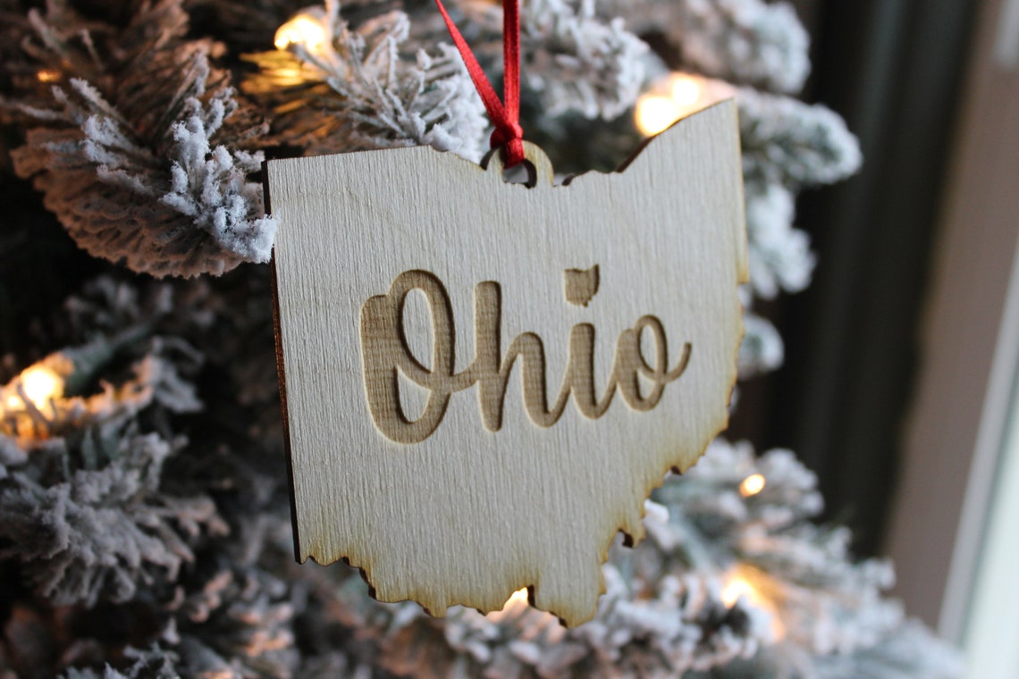 Ohio ornament State of Ohio ornament laser cut ornament | Etsy
