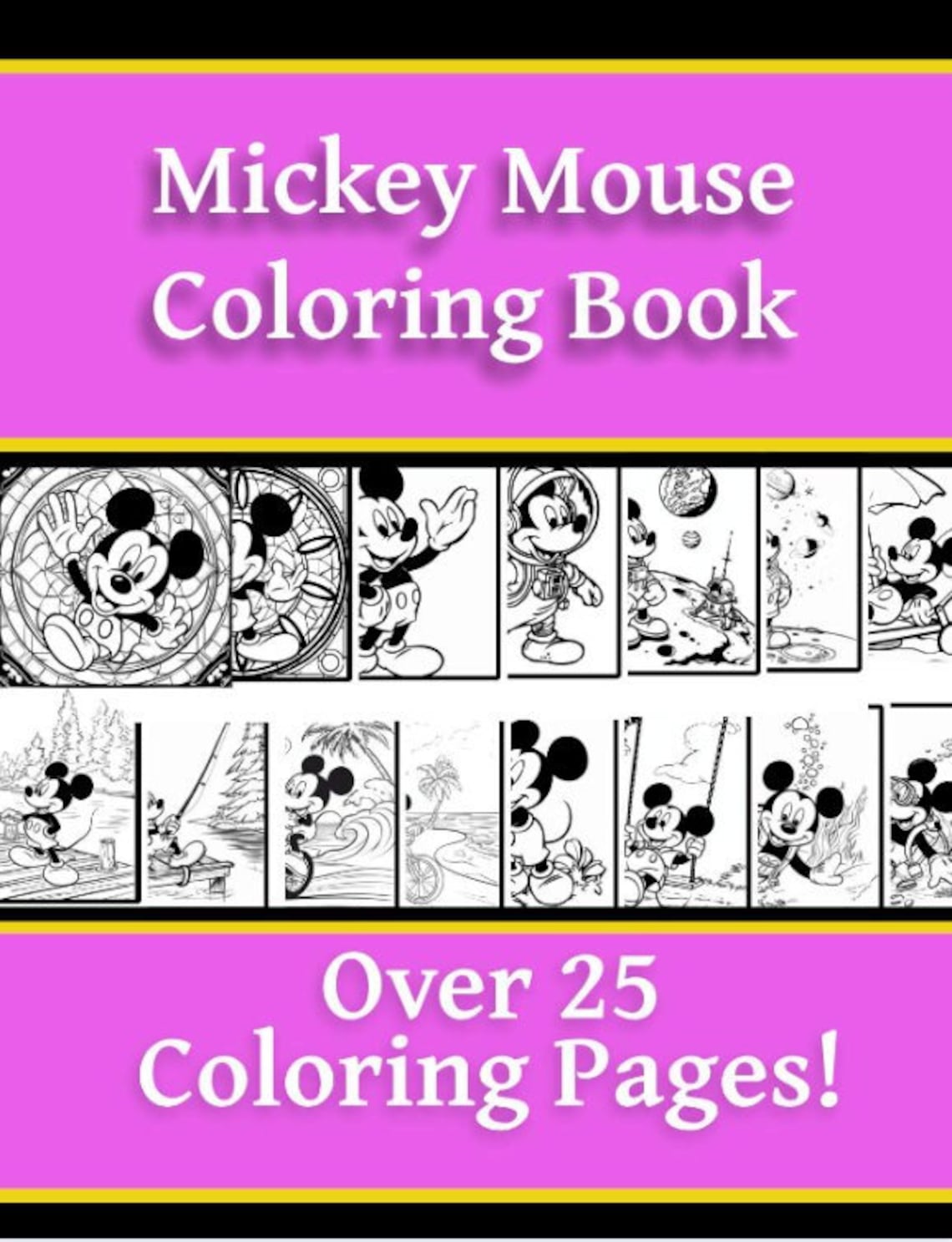 Mickey Mouse Coloring Book / Kids Coloring Pages / Printable Mickey ...