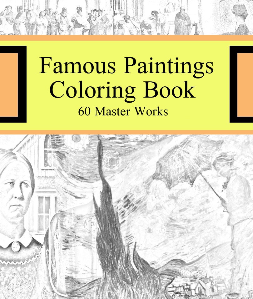 Art History Famous Paintings Coloring Book for Adults and Children ...