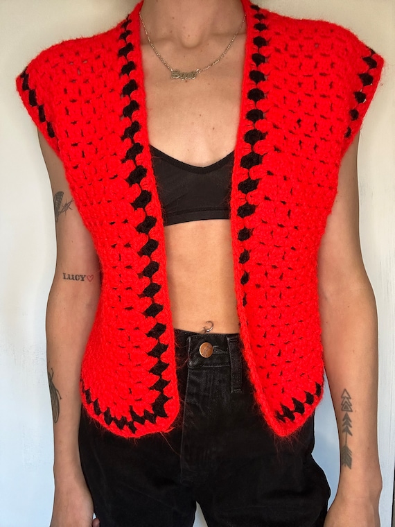 granny square vintage vest - Gem