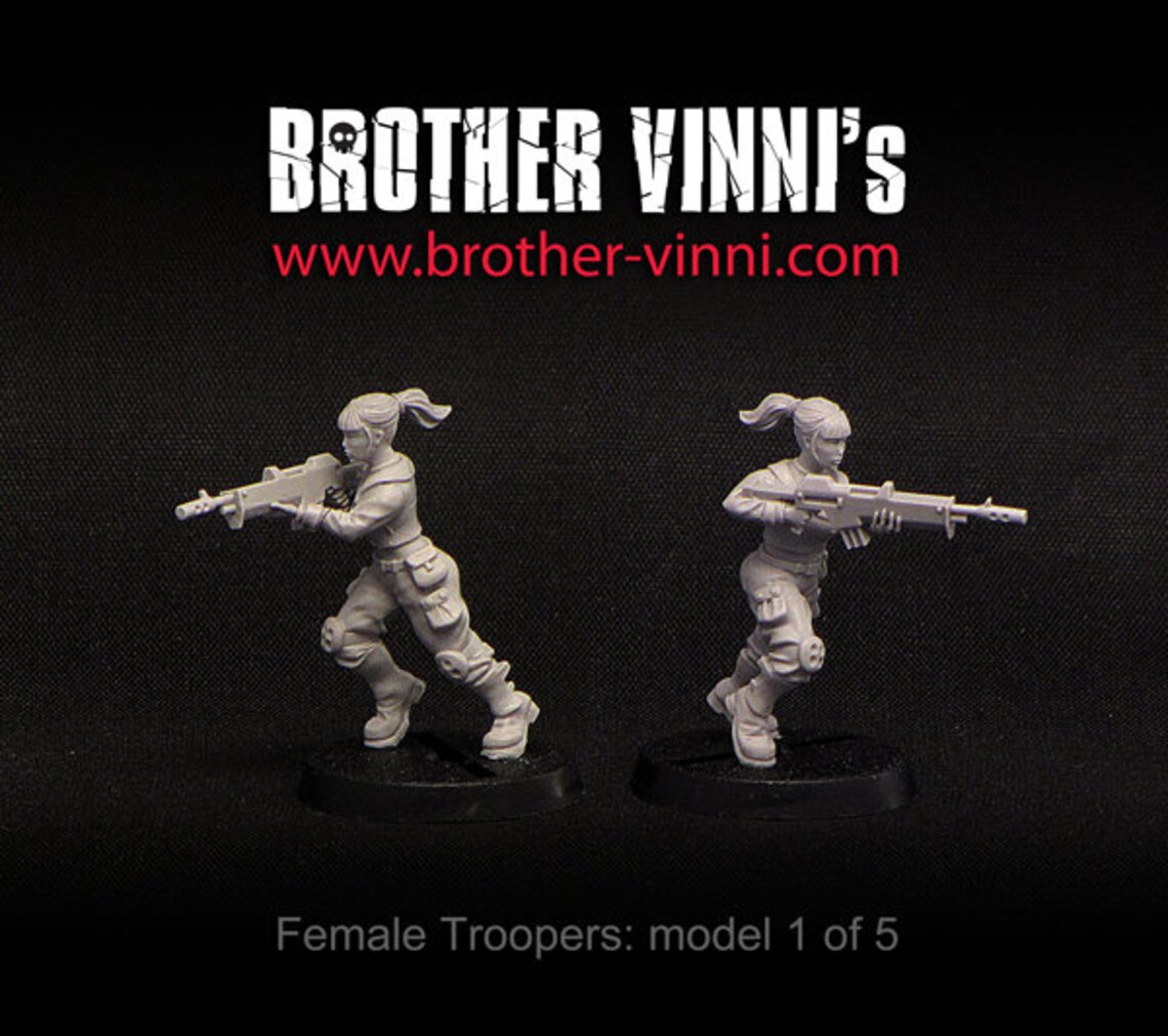 Female Troopers warhammer 40k 28mm miniature warhammer 40k | Etsy