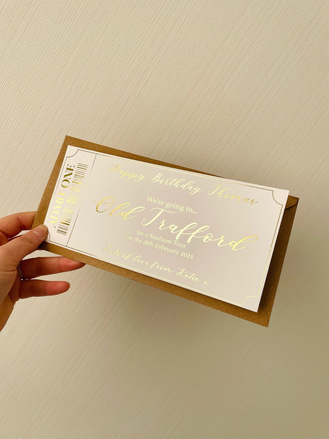 Foiled Gift Voucher Personalised Gift Voucher foil Gig - Etsy UK