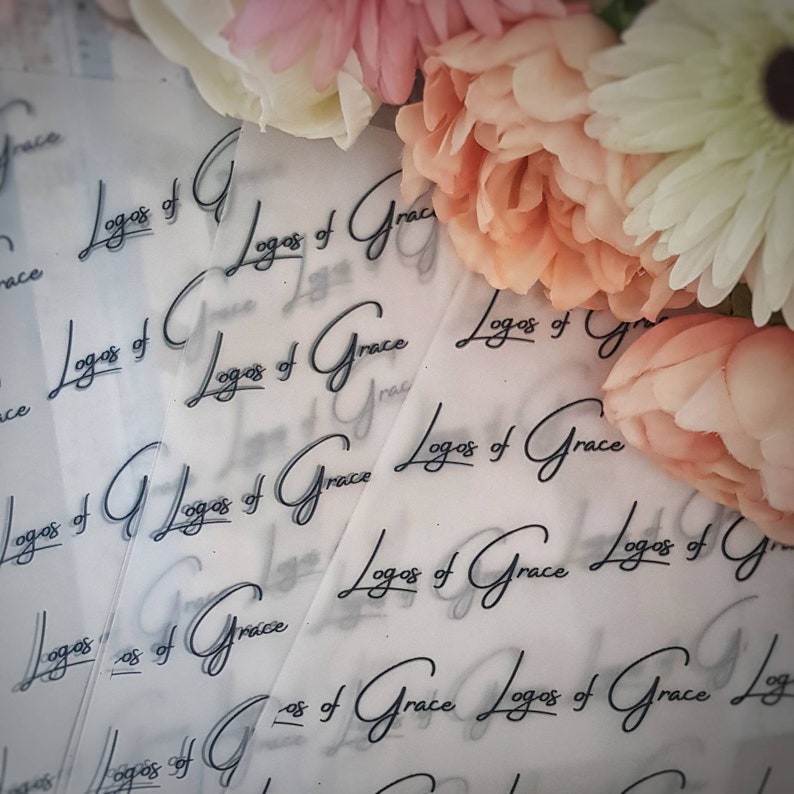 Custom Logo Translucent Packaging Sheets logo tissue paper | Etsy