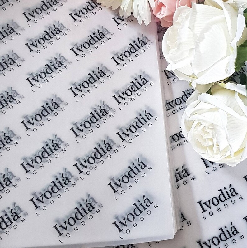 Custom Logo Translucent Packaging Sheets Logo Paper Vellum | Etsy