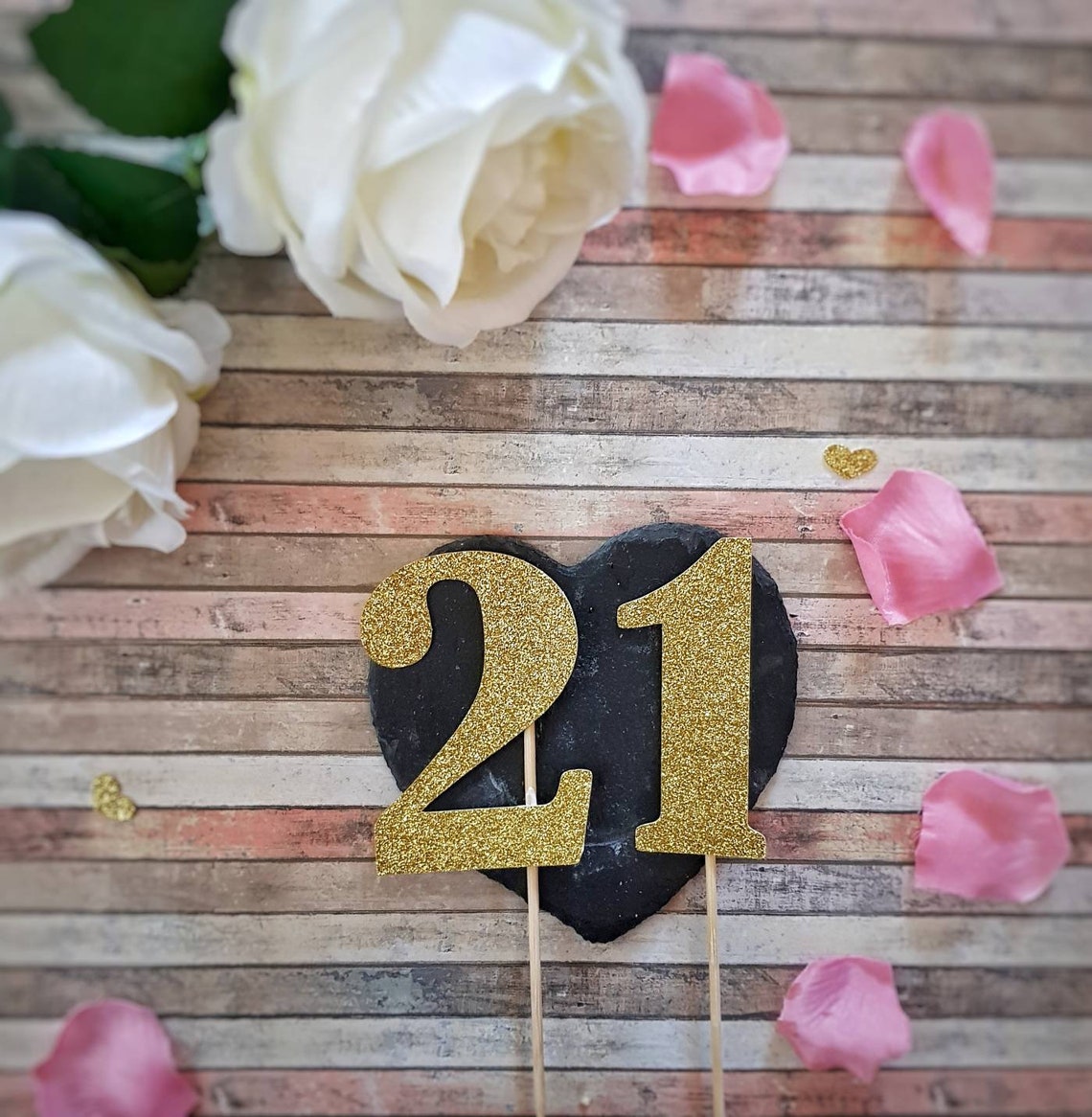Happy Birthday Cake Topper Twenty One Twenty First - Etsy