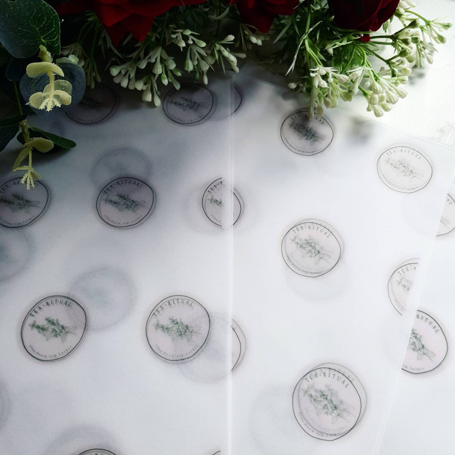 Custom Logo Translucent Packaging Sheets Logo Paper Vellum - Etsy