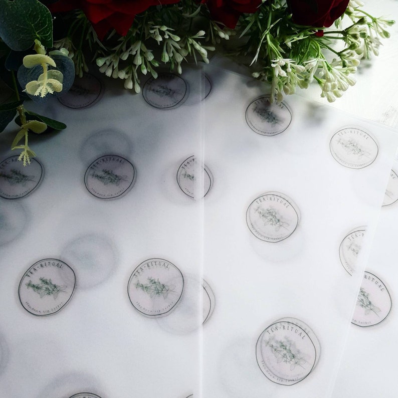 Custom Logo Translucent Packaging Sheets Logo Paper Vellum - Etsy