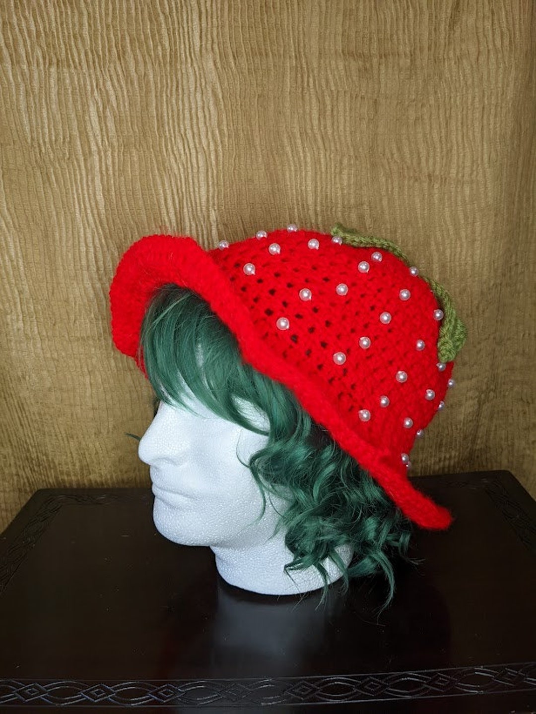 Crochet Strawberry Bucket Hat Handmade Cottagecore - Etsy