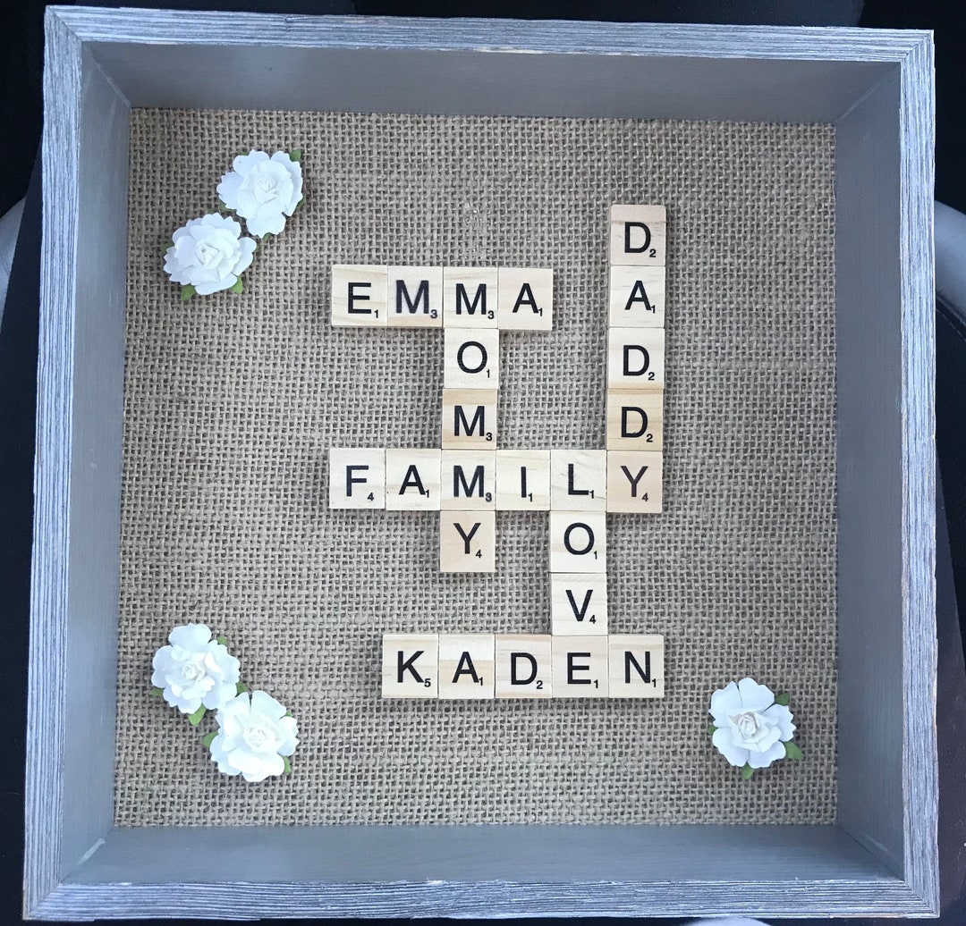 Custom and Personalized Family Scrabble Art - Etsy