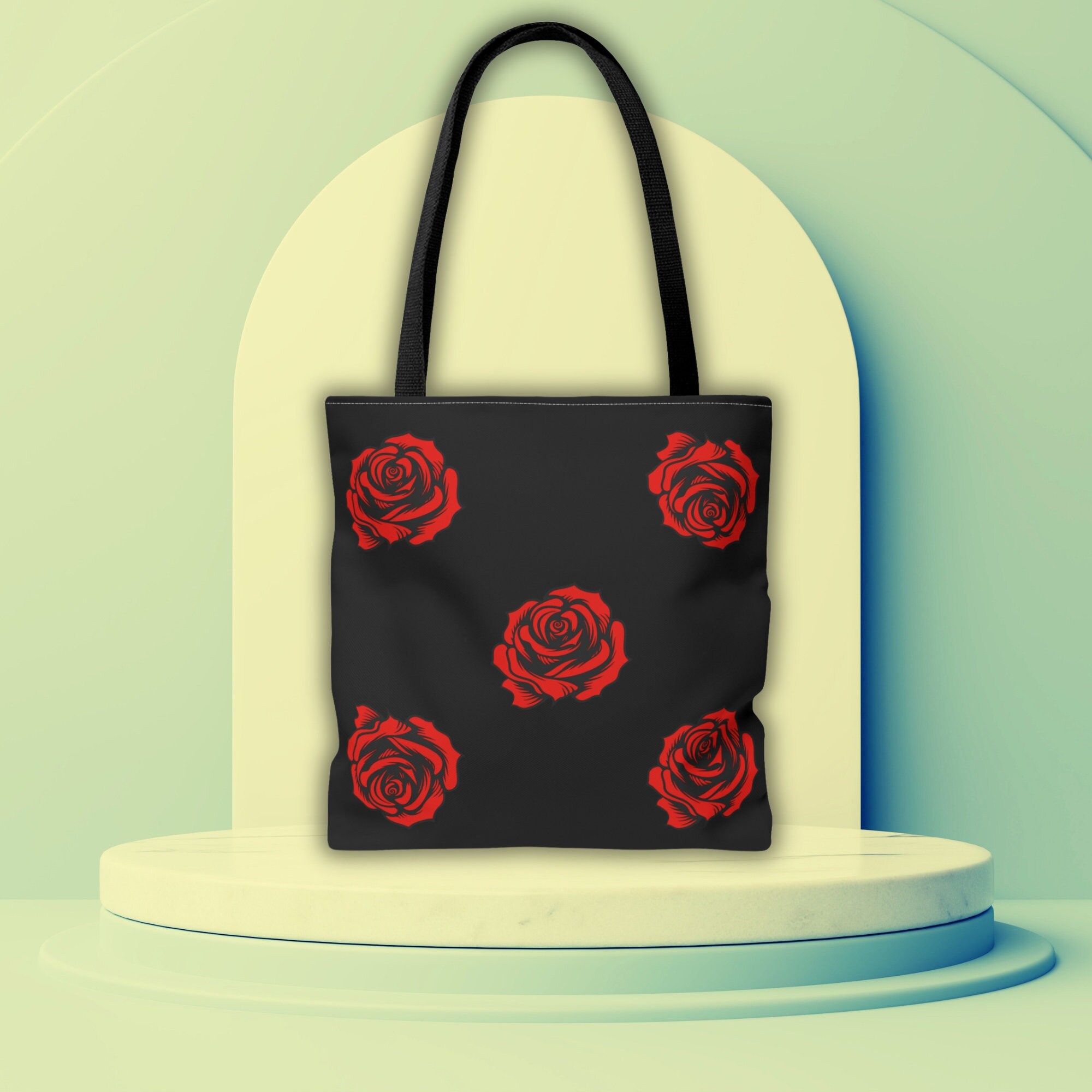Gothic Tote Bag Red Roses Bag Dark Florals Tote Bag Red Blood Roses Bag ...