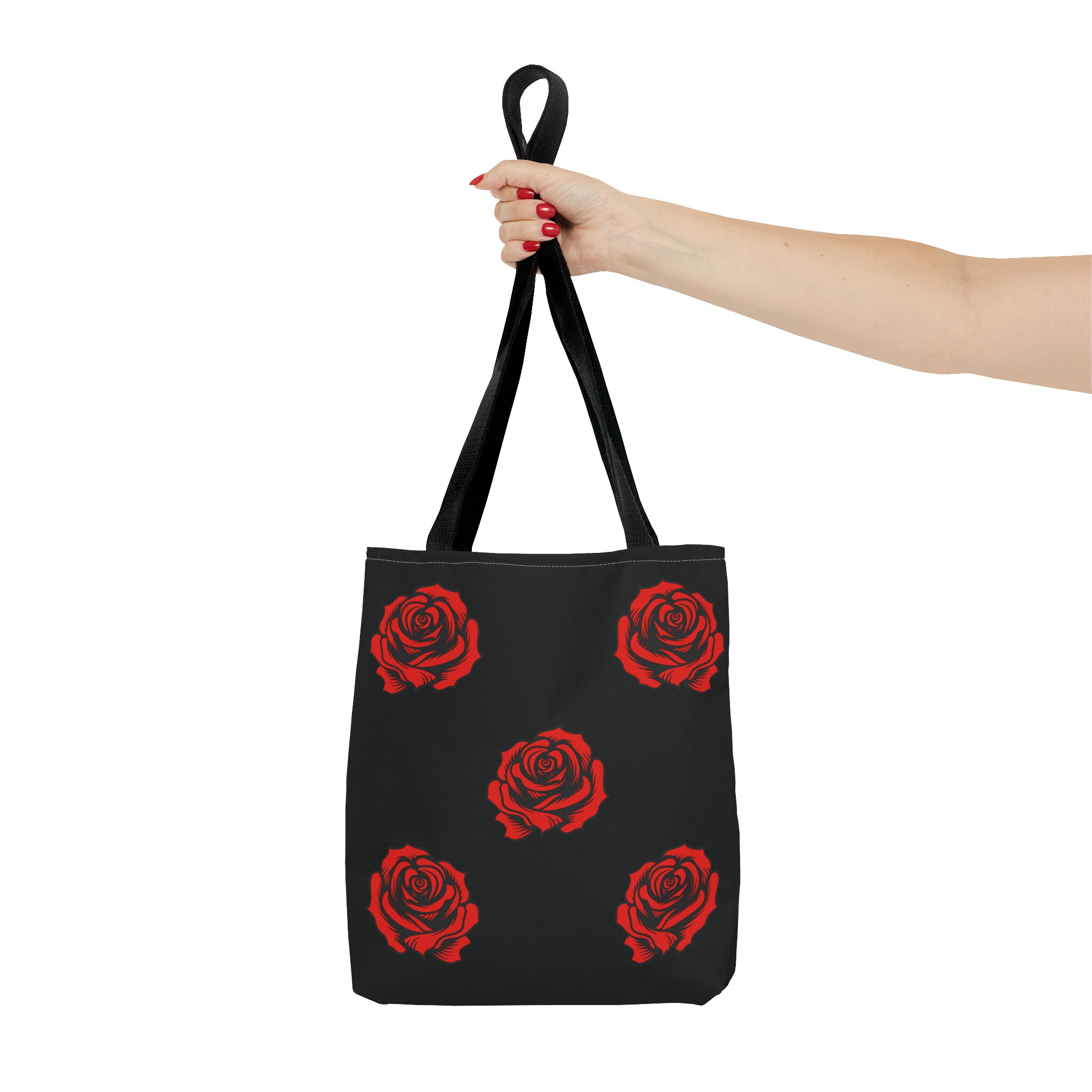 Gothic Tote Bag Red Roses Bag Dark Florals Tote Bag Red Blood Roses Bag ...