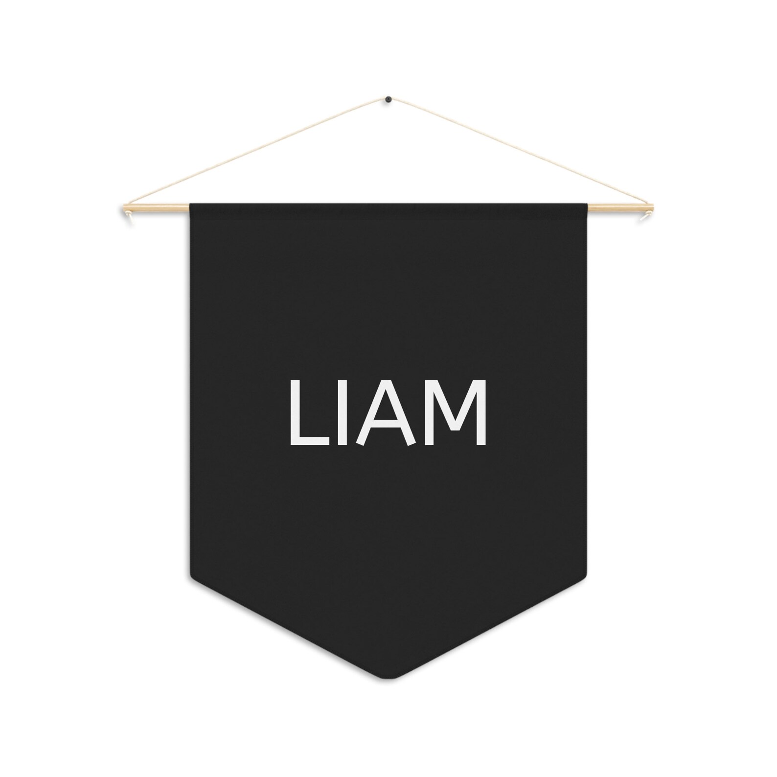 Black and White Wall Pennant | Custom Name Personalized Pennant ...