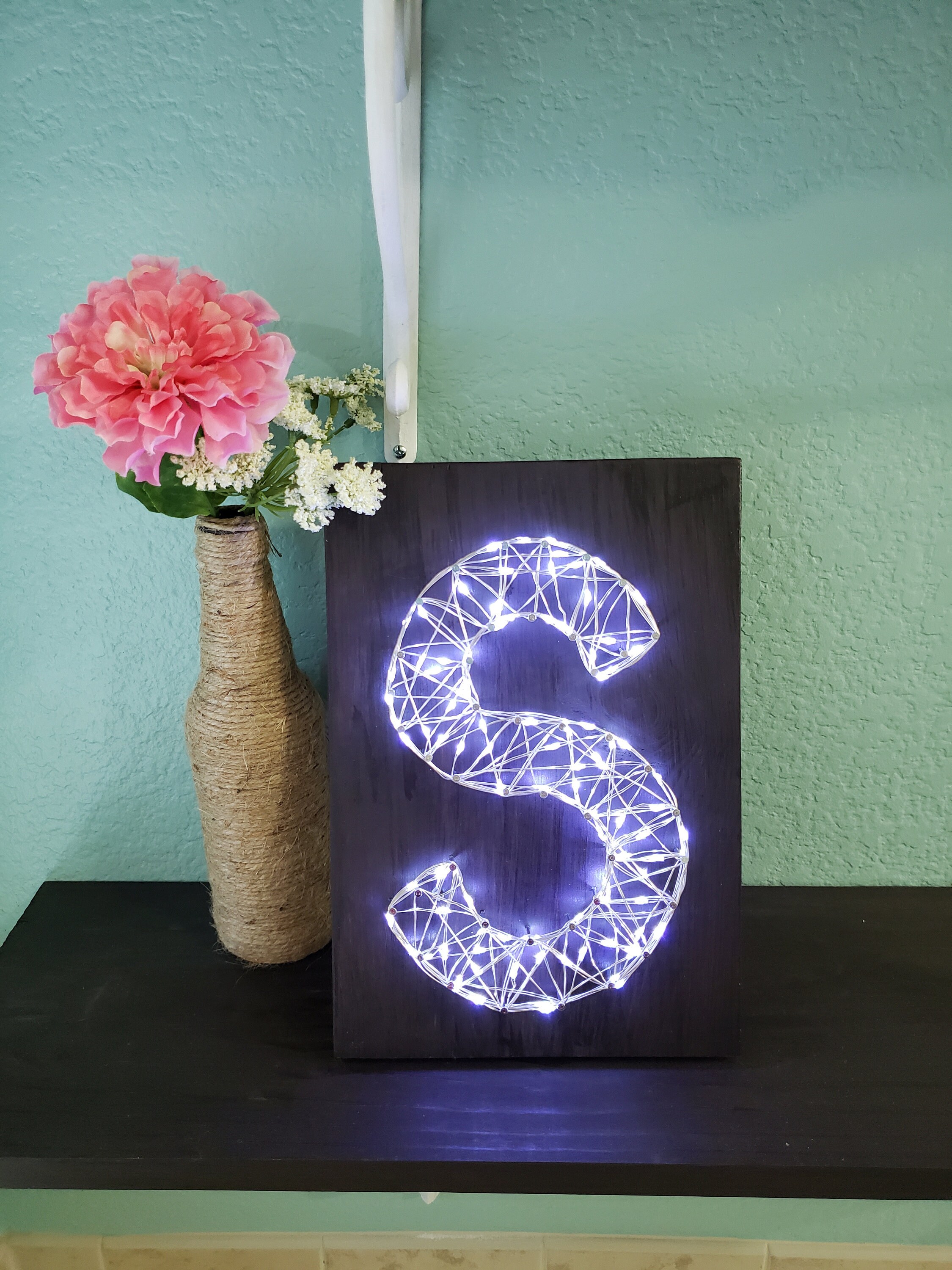 Lettre LED grande personnalisée avec fil de ruban et lumières | Etsy