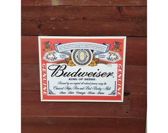 Metal Budweiser Sign | Etsy