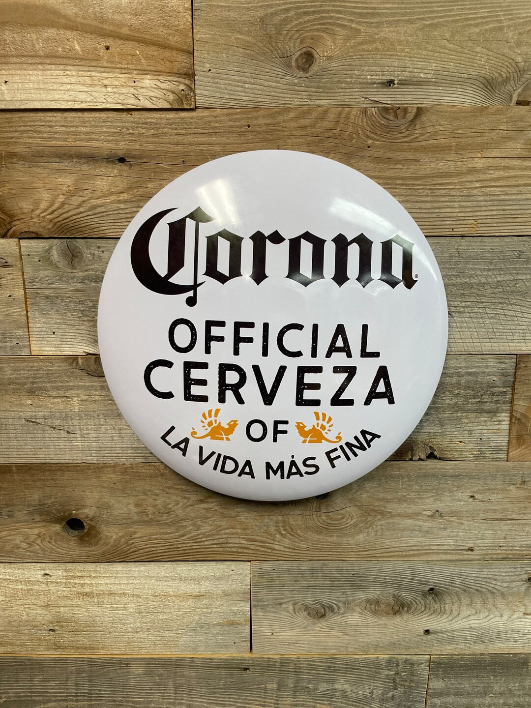 Corona Official Cervesa Logo Round Domed Shaped Metal Sign - Etsy