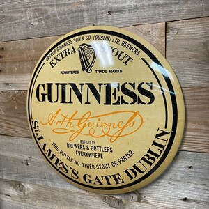 Large Guinness Beer Logo Round Domed Shaped Metal Sign Wall Decor - Etsy