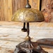Antiqued Brass Desk Bell on Cast Iron Base Store Counter - Etsy