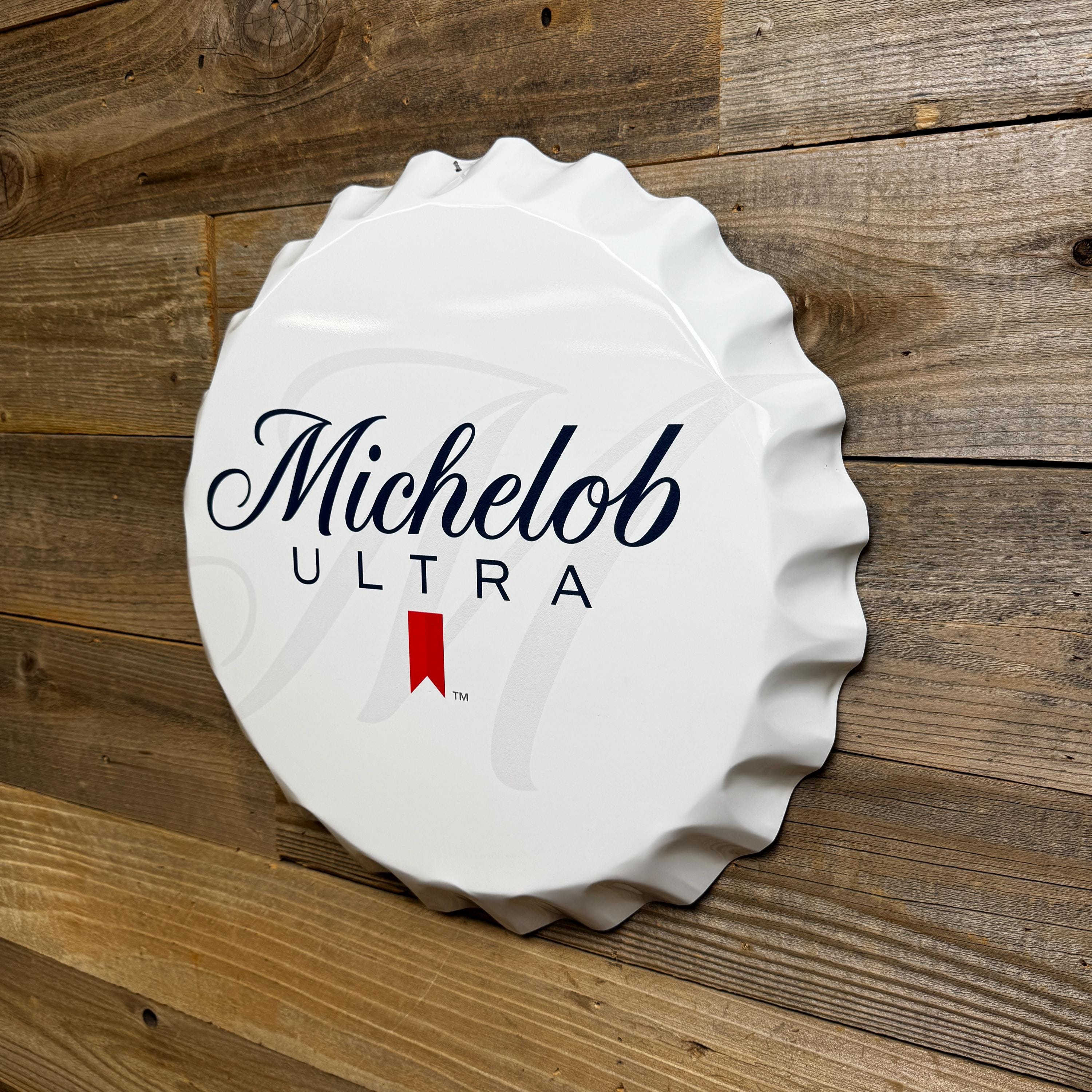 Vintage Michelob Ultra Bottle Cap Sign: 17" Metal Bar Decor - Etsy